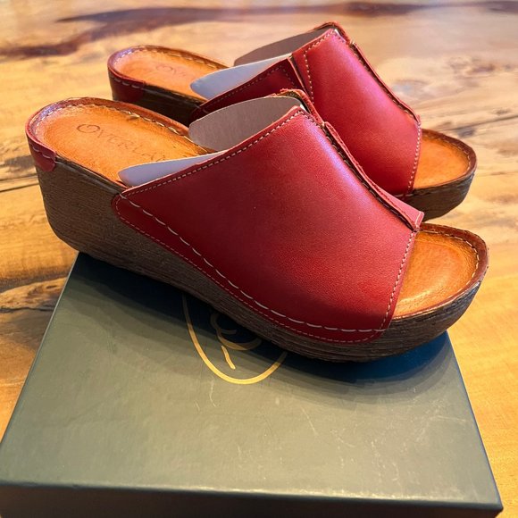 Overland | Shoes | Red Leather Platform Shoes | Poshmark